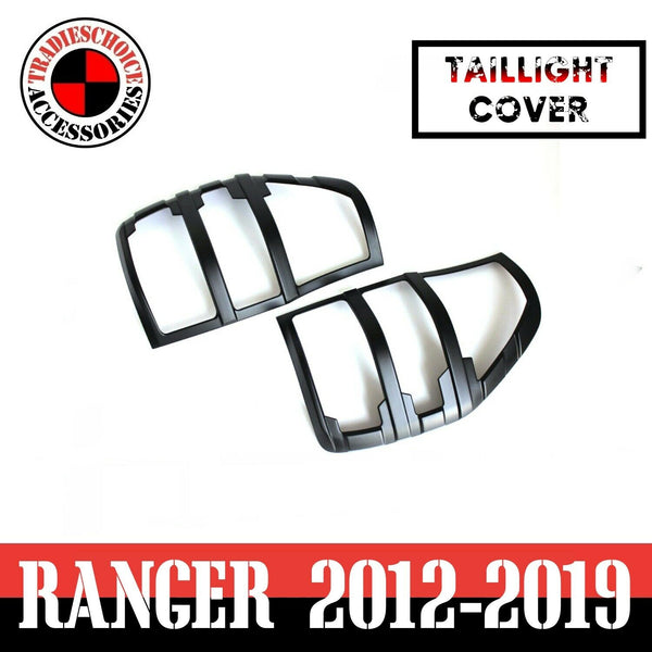 TRADIESCHOICE Matte Black Tail Light Trim Cover for Ford Ranger T6 T7 ...